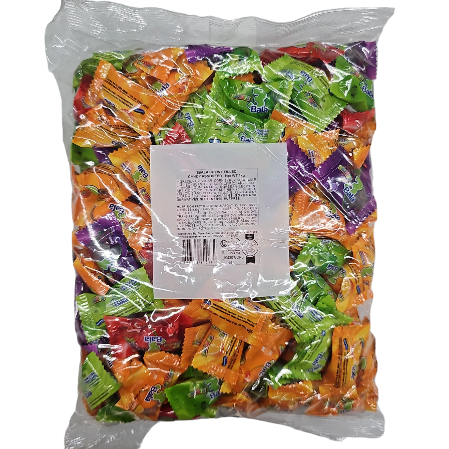Oppenheimer, 3Bala Chewy Filled Candy Assorted 1kg – Vendors
