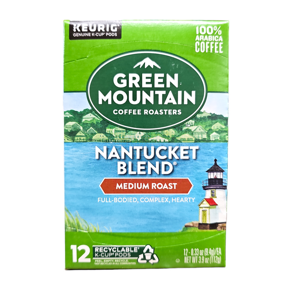 Green Mountain, Nantucket Blend Medium Roast 12 K-Cup Pods – Vendors