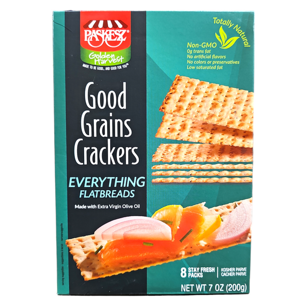 Paskesz, Good Grains Crackers Everything Flatbreads 7 Oz – Vendors