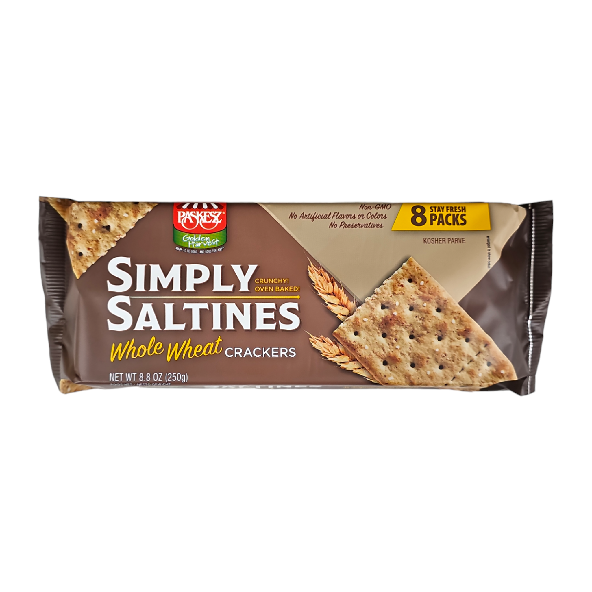 Paskesz, Simply Saltines Whole Wheat Crackers 8 Packs – Vendors