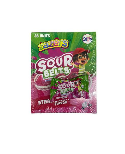 Zazers Sour Belts Strawberry Flv .9oz (25gr) – Vendors